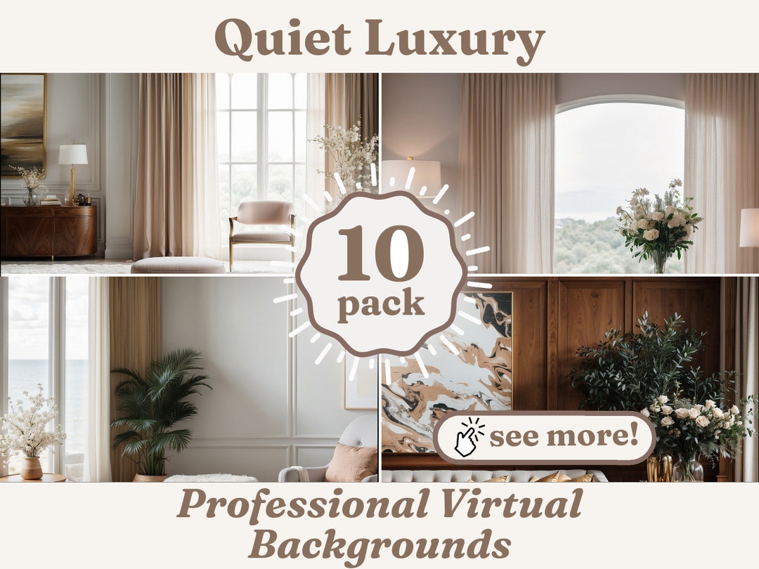 10 Quiet Luxury Professional Virtual Background Bundle | HD Quality ...