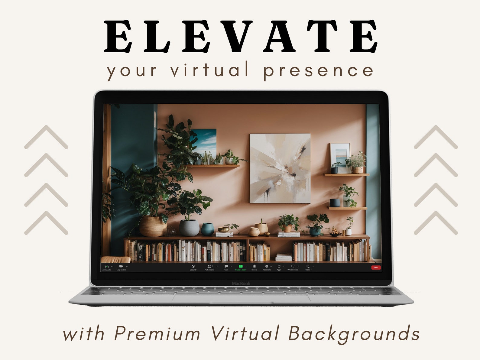 Artsy Bright Studio Virtual Background HD Quality Personalize Your ...