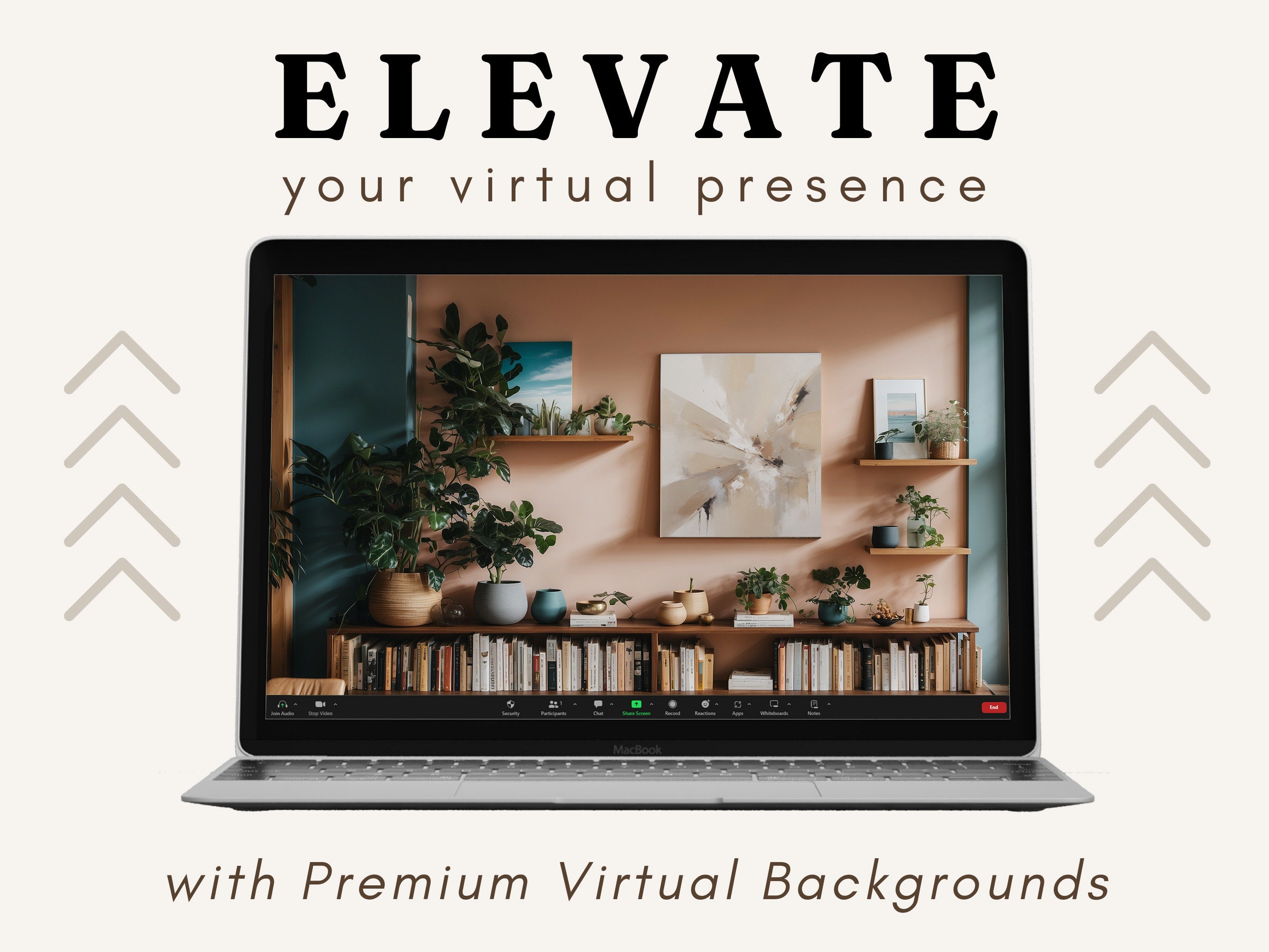 Artsy Bright Studio Virtual Background HD Quality Personalize Your ...