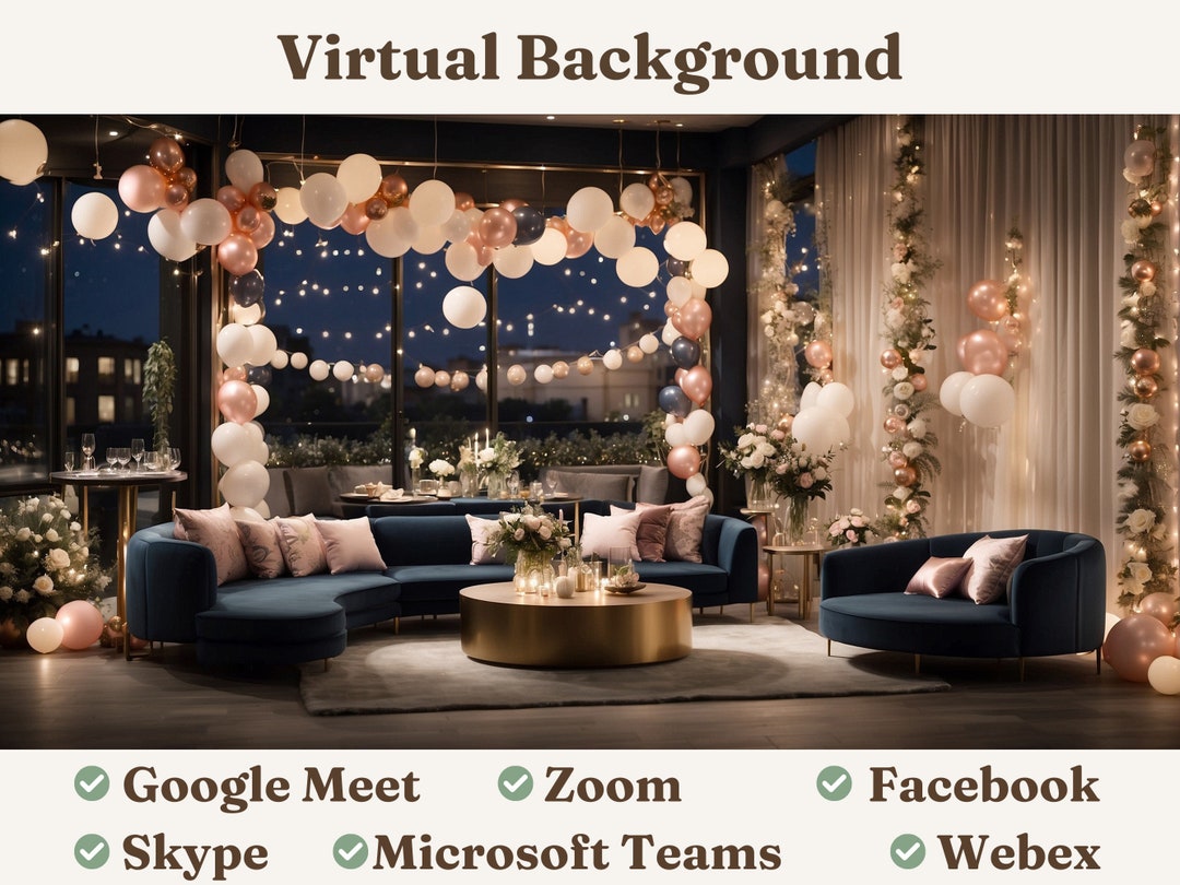 Virtual Background - New Years Eve Party | HD Quality |personalize Your ...