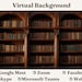 Library Bookshelf Virtual Background HD Quality - Etsy