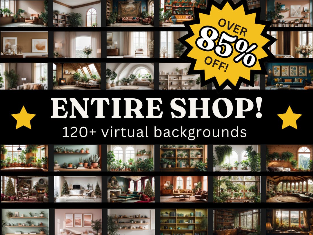 ENTIRE SHOP 120 Virtual Backgrounds, Bundles, Animated Videos, Full and ...