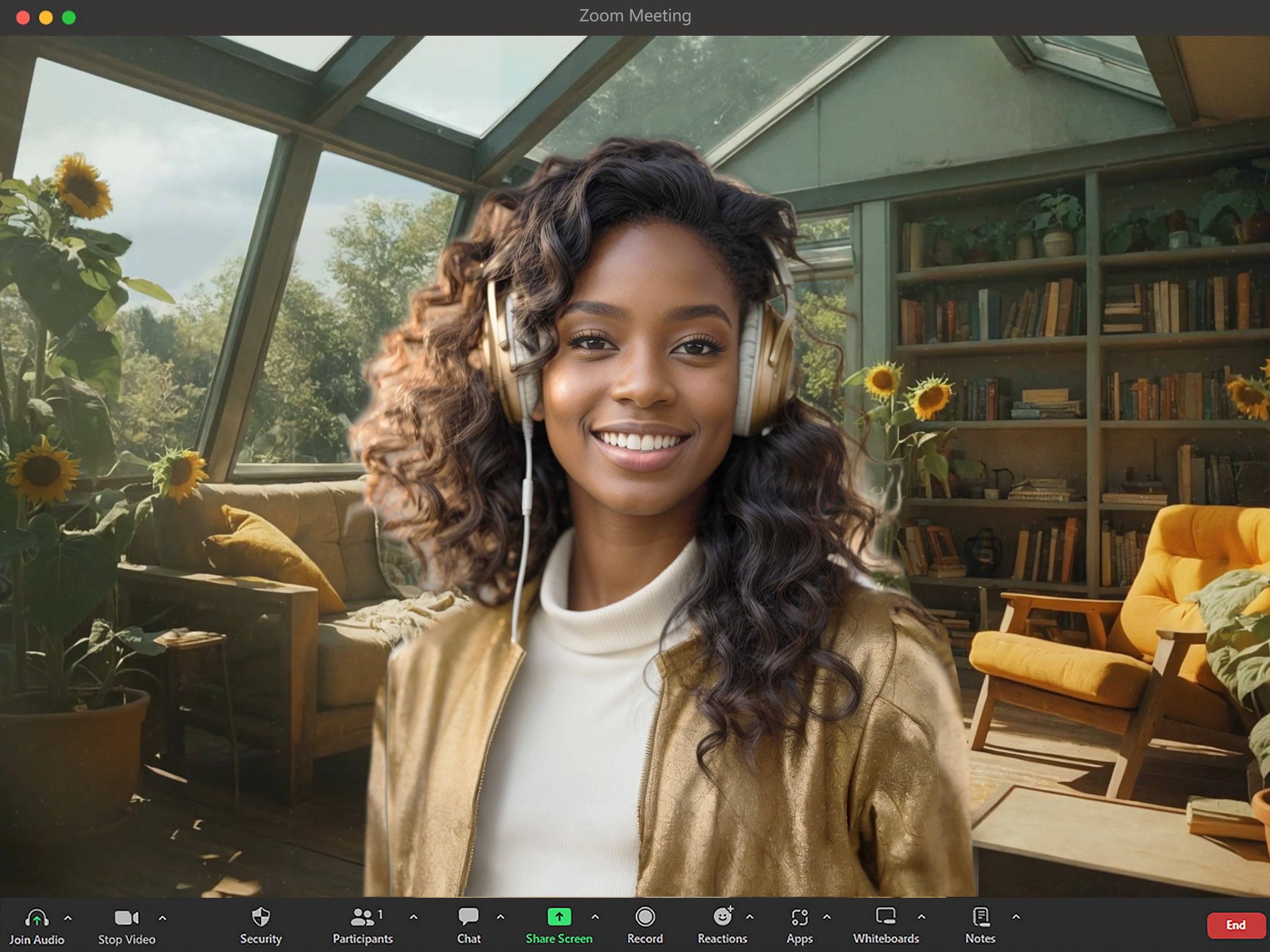 ANIMATED Cozy Sunflower Sunroom Background Video, Streaming Background ...