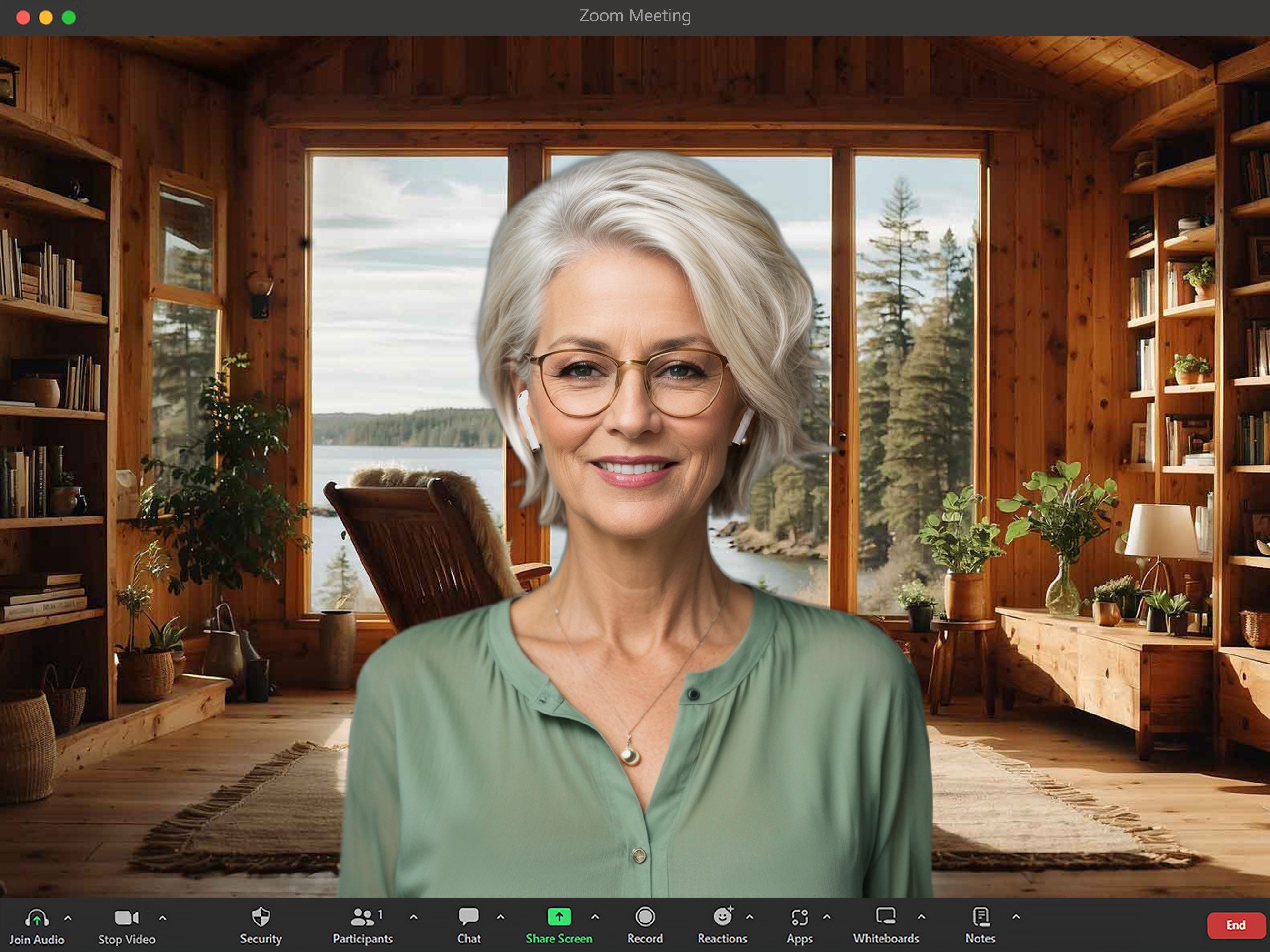 Virtual Background - Coastal Cabin | HD Quality | Personalize Your ...