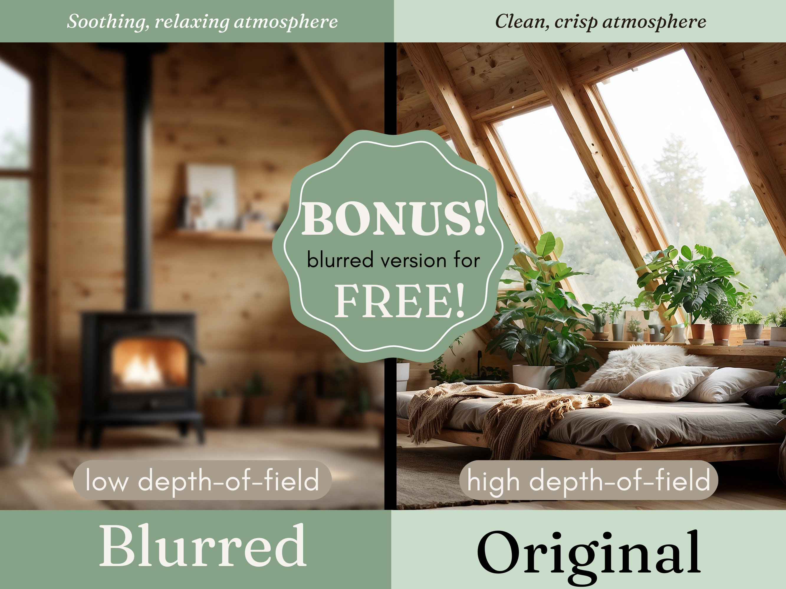 Scandi Cabin Attic Virtual Background HD Quality Personalize Your Video ...