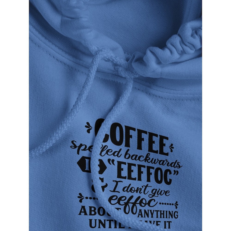 Coffee Spelled Backwards is EEFFOC Classic Pullover Hoodie - Etsy