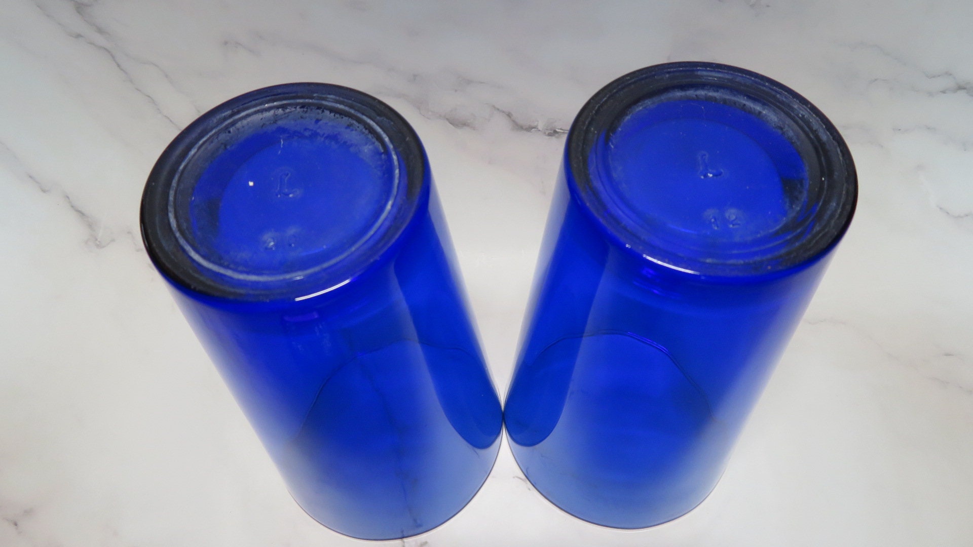 Libbey Flared Cobalt Blue Flat Tumblers 16oz Set of 2 - Etsy