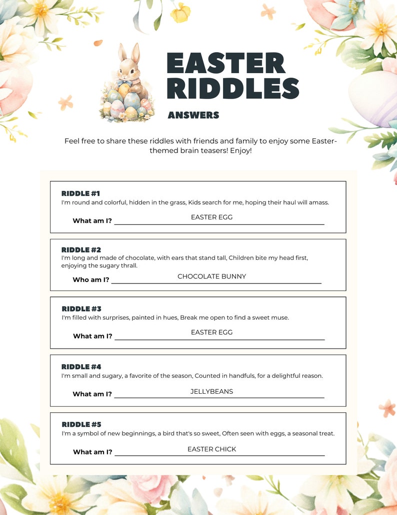 Easter Activity Printables for Kids, Easter Party Games - Etsy