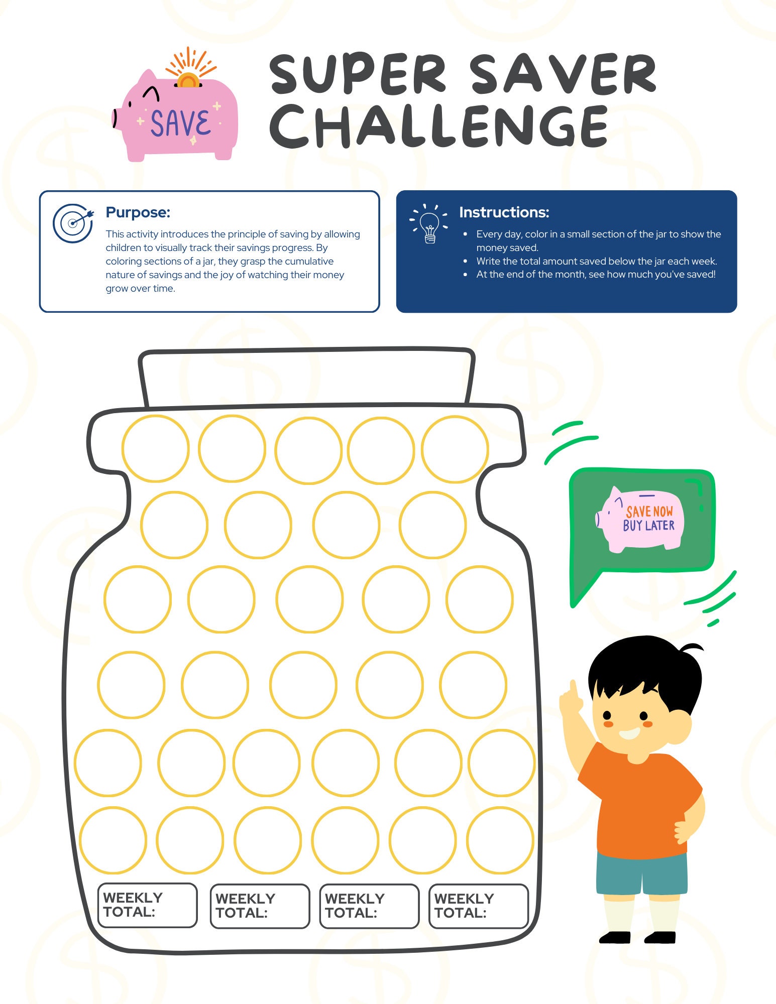 Printable Money Management Activity Pack for Young Savers! - Etsy