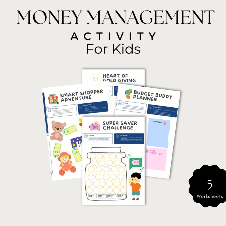 Printable Money Management Activity Pack for Young Savers! - Etsy