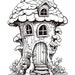 Fairy Houses Coloring Book Printable Fairy Houses Coloring - Etsy