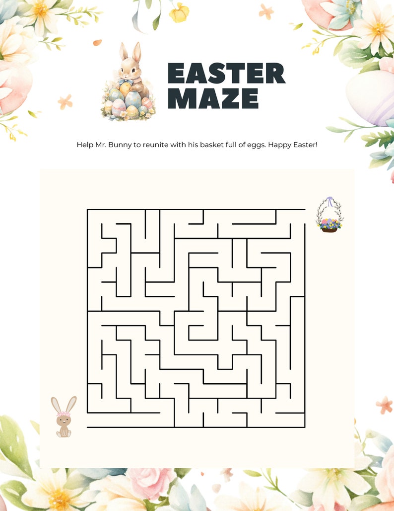 Easter Activity Printables for Kids, Easter Party Games - Etsy