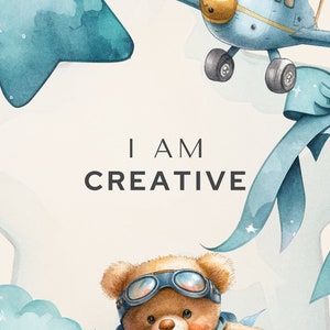 Printable Positive Affirmation Cards for Kids Teddy Bear Theme - Set of ...