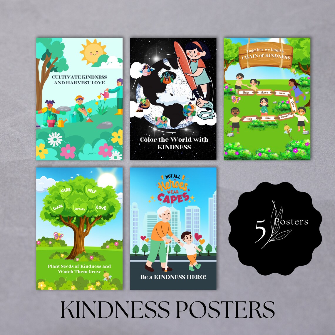 Kindness Posters Printable for Parents and Teachers, Display in ...