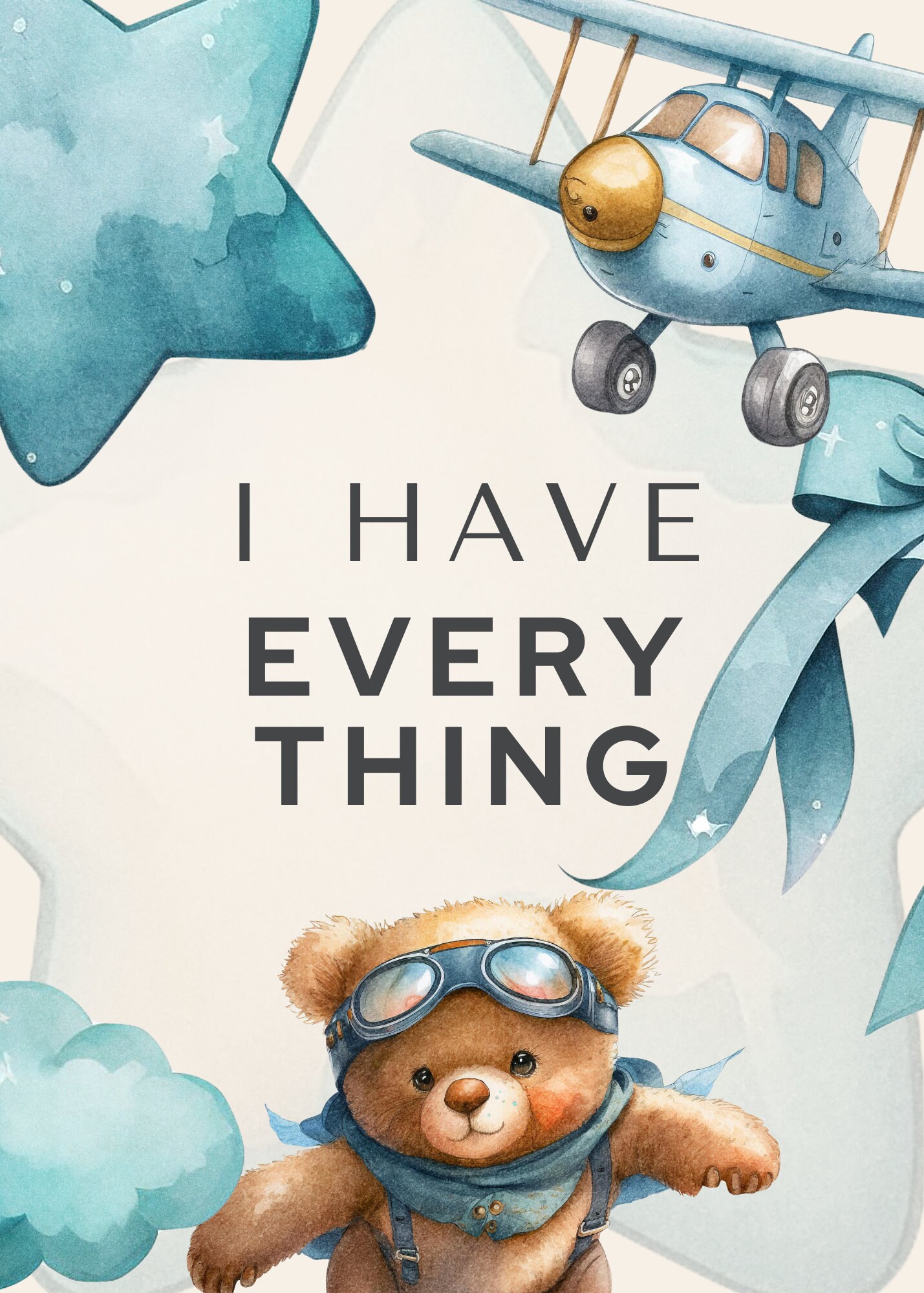 Printable Positive Affirmation Cards for Kids Teddy Bear Theme Set of ...