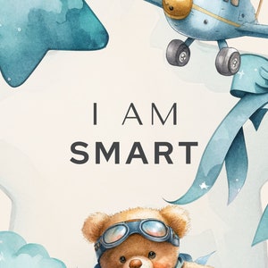 Printable Positive Affirmation Cards for Kids Teddy Bear Theme - Set of ...