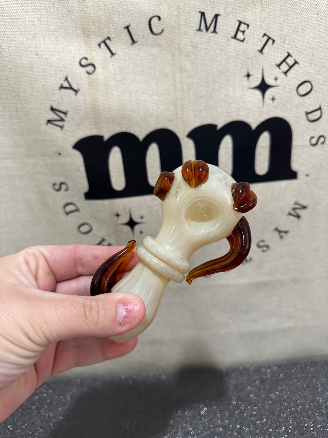 Elite Tan and Brown Glass Pipe - Etsy