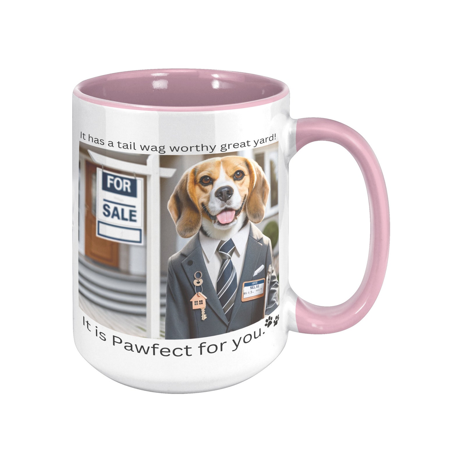 Realtor Mug, Funny Realtor Dog Mug, Sales, Ceramic, Pet Lover Gifts ...