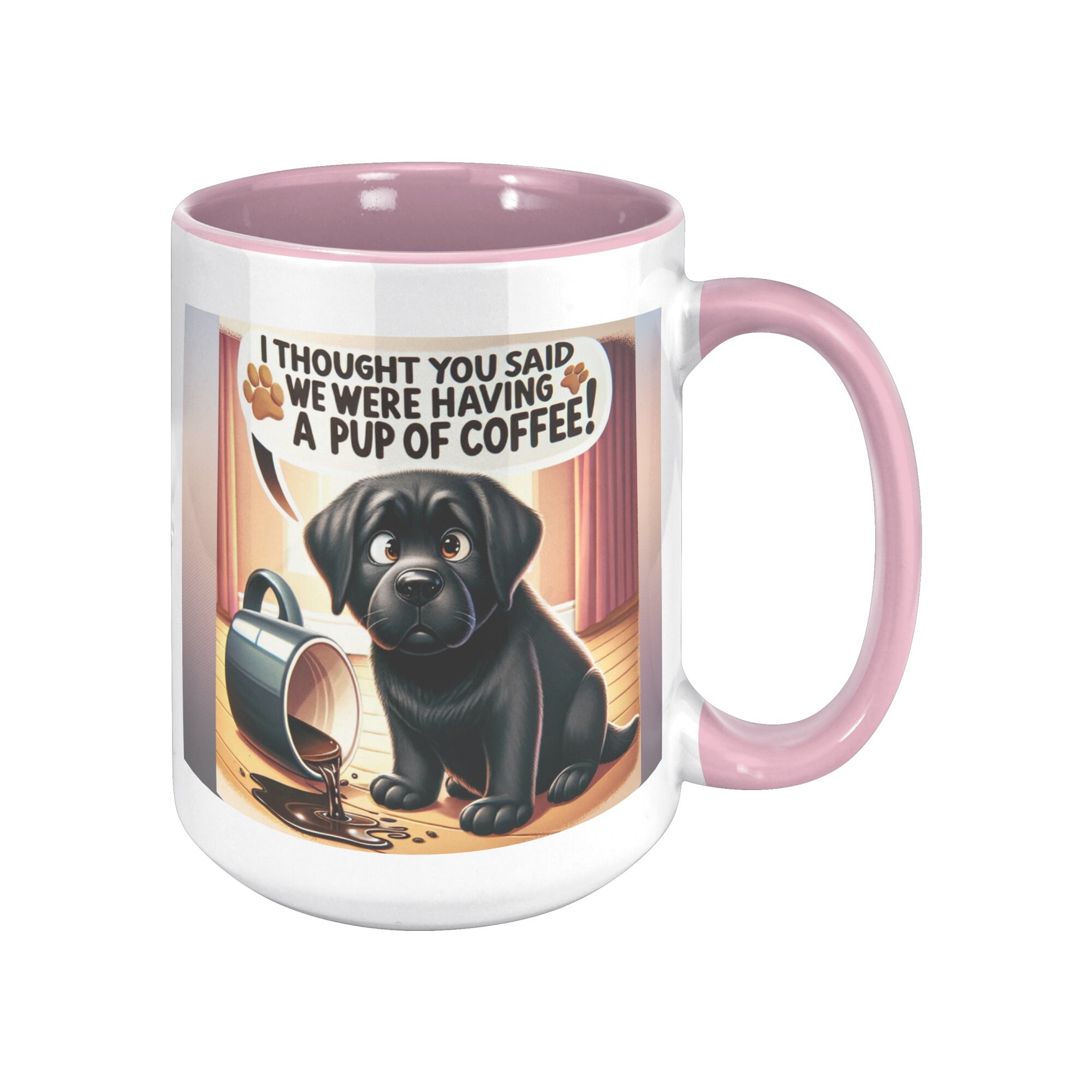 Pup of Coffee Mug, Labrador Mug, Dog Mug, Funny Mugs, Gift Mugs, Puppy ...