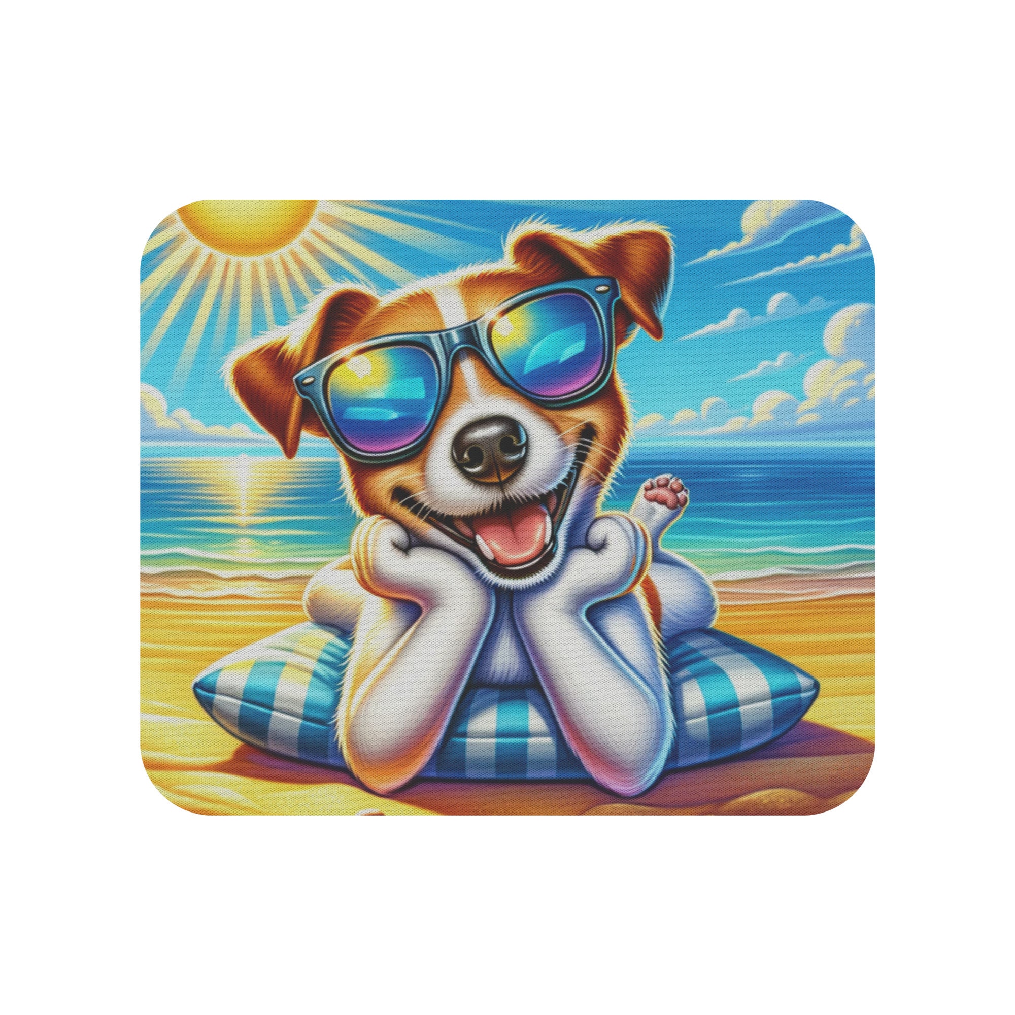 Jack Russell on the Beach Mouse Pad, Valentine Gift Idea, Mother's Day ...