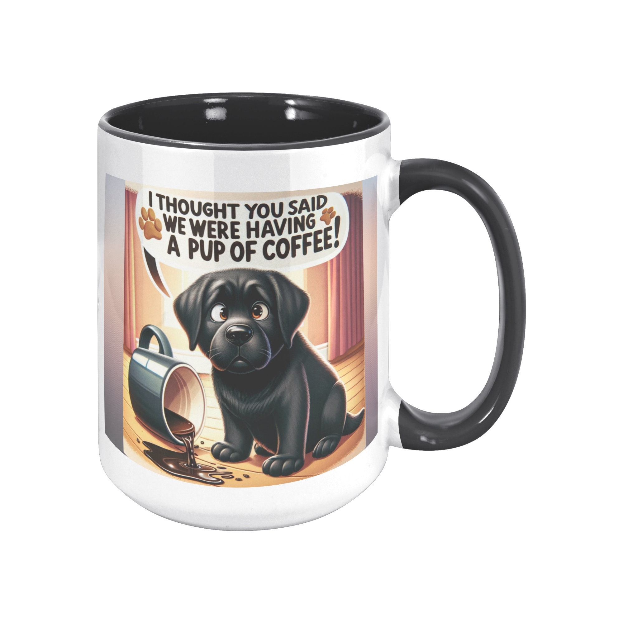 Pup of Coffee Mug, Labrador Mug, Dog Mug, Funny Mugs, Gift Mugs, Puppy ...