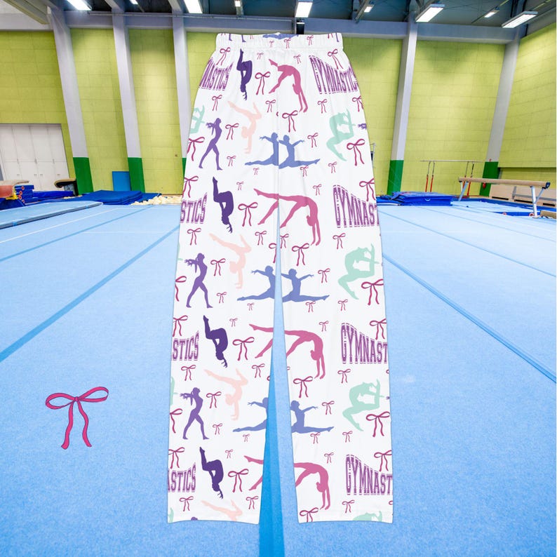 Preppy Kids Gymnastics Pajama Pants, Children's Lounge Wear, Gymnast ...