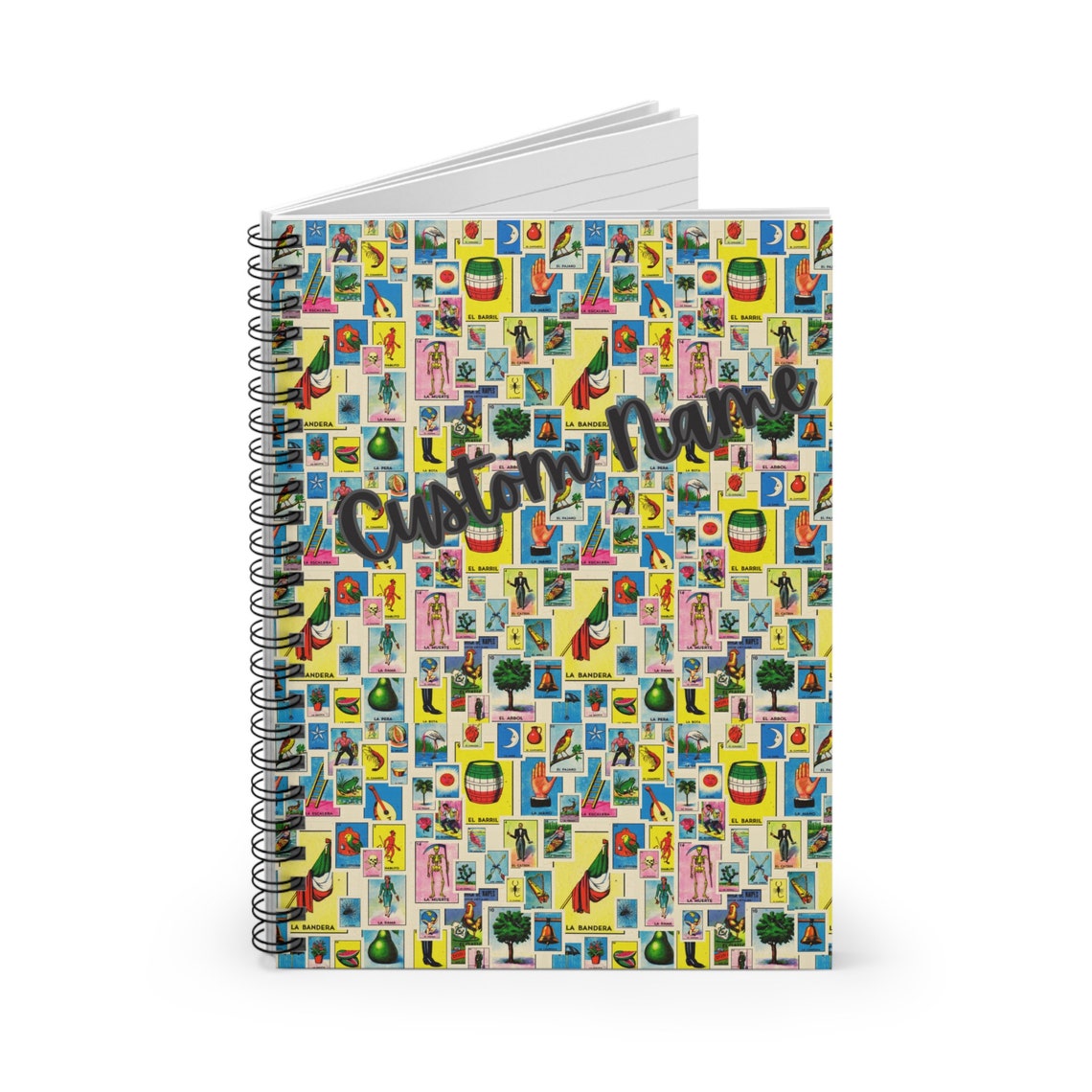 Mexican Bingo Game Spiral Notebook Ruled Line,gift for Teen, Mexican ...