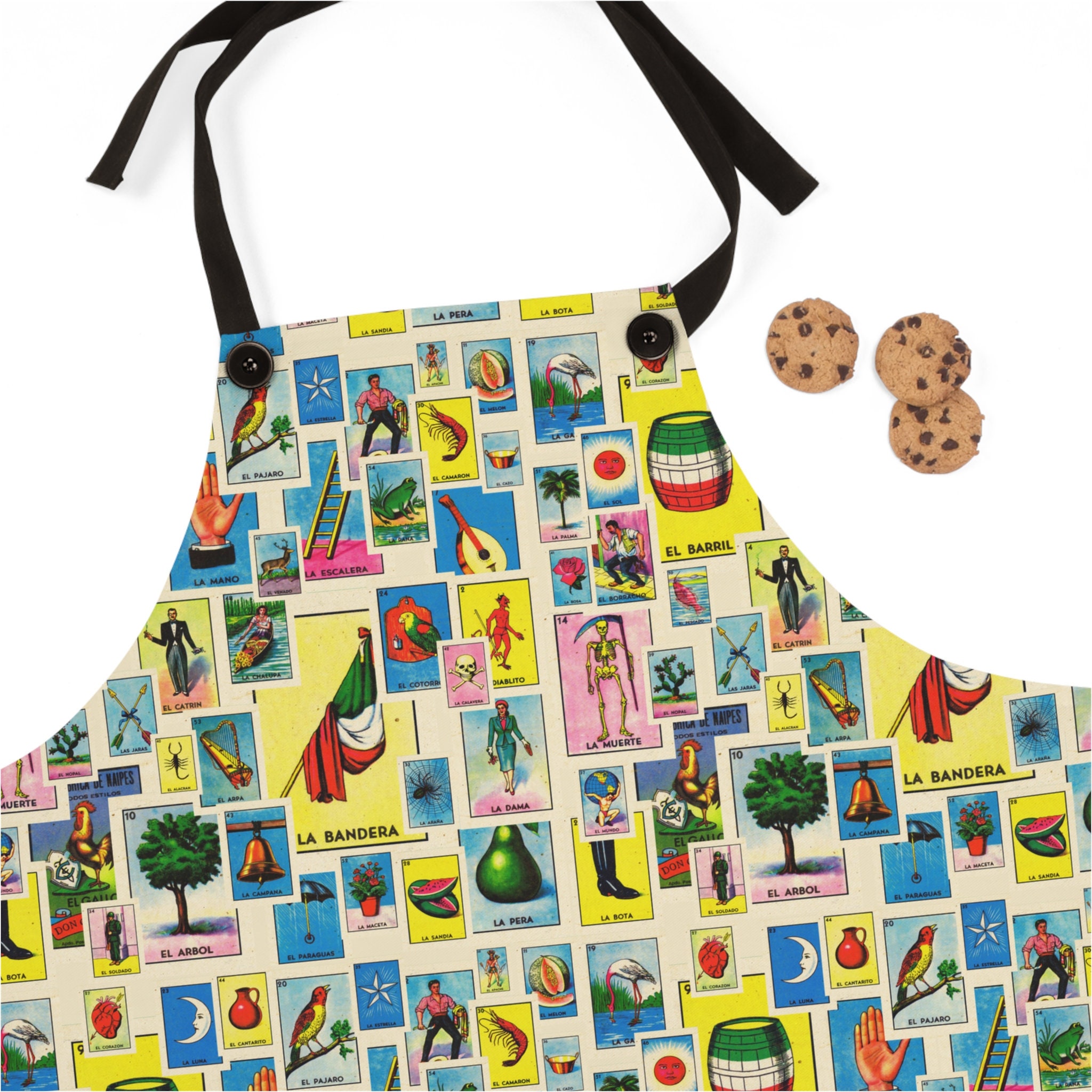 Mexican Bingo Apron,gift for Him,mexico,vintage Mexican,mexico Apron ...