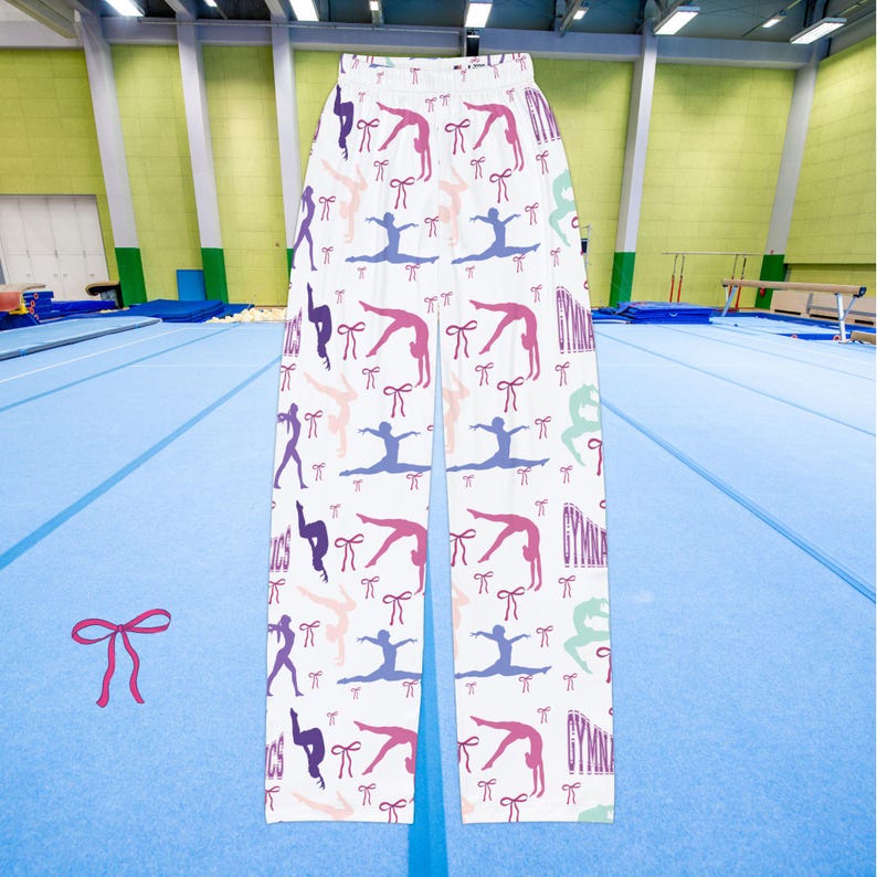 Preppy Kids Gymnastics Pajama Pants, Children's Lounge Wear, Gymnast ...