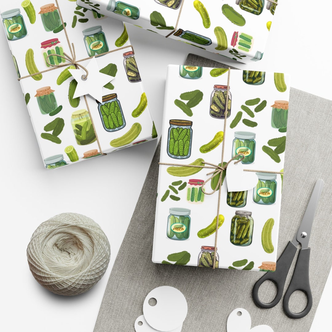 Pickles Gift Wrap, Jars of Pickles,pickle,pickle Wrapping Paper ...