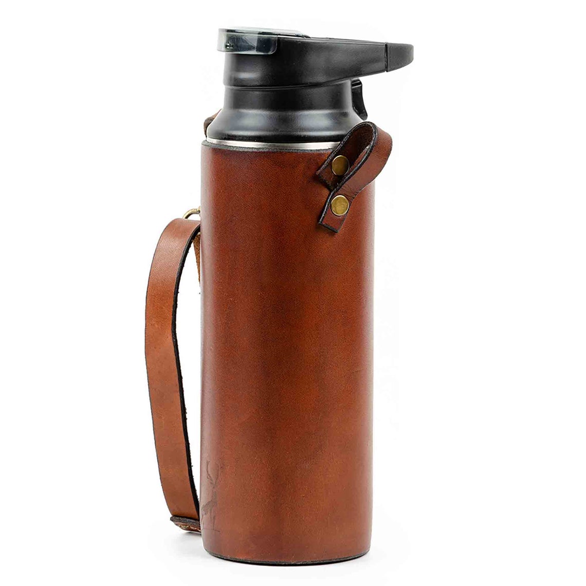 Leather Case for Travel Mug, Camping Thermos Cover, Camping Accessory ...