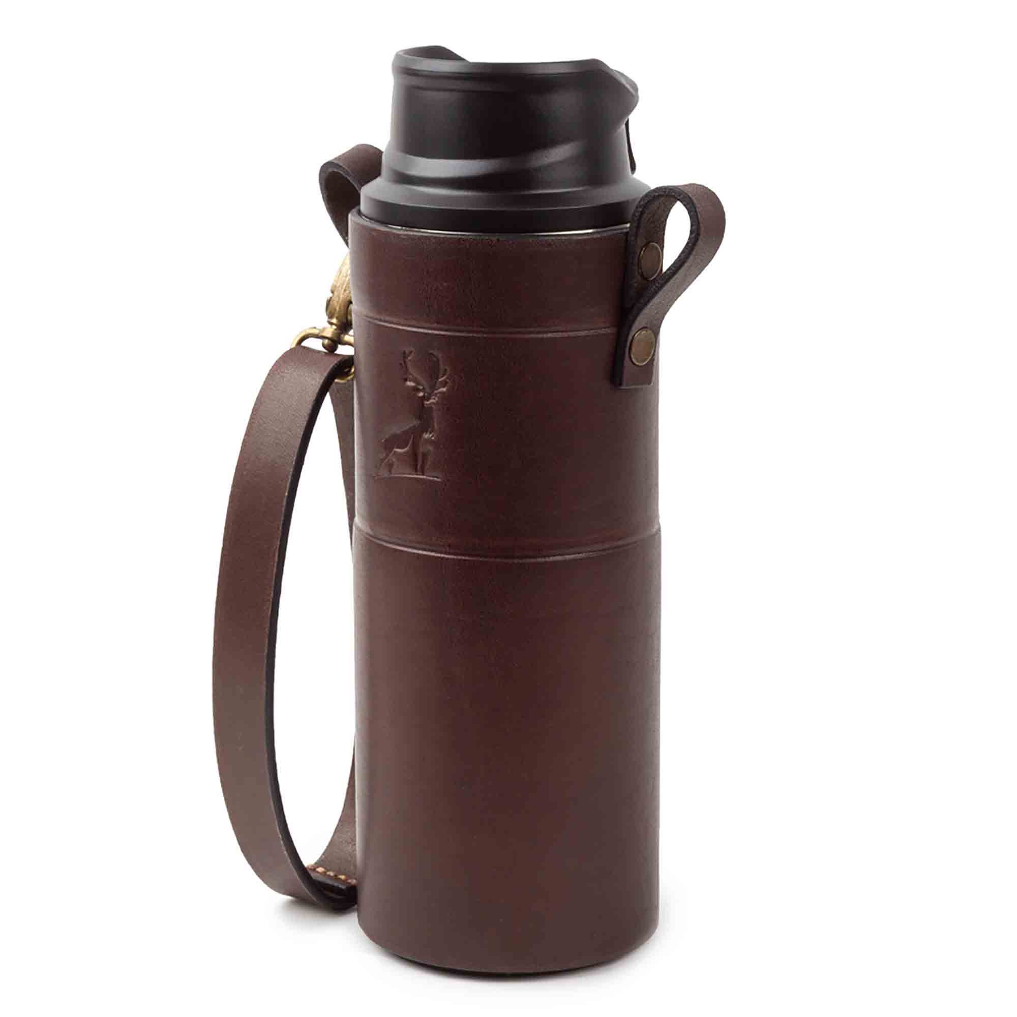Leather Case for Travel Mug, Camping Thermos Cover, Camping Accessory ...