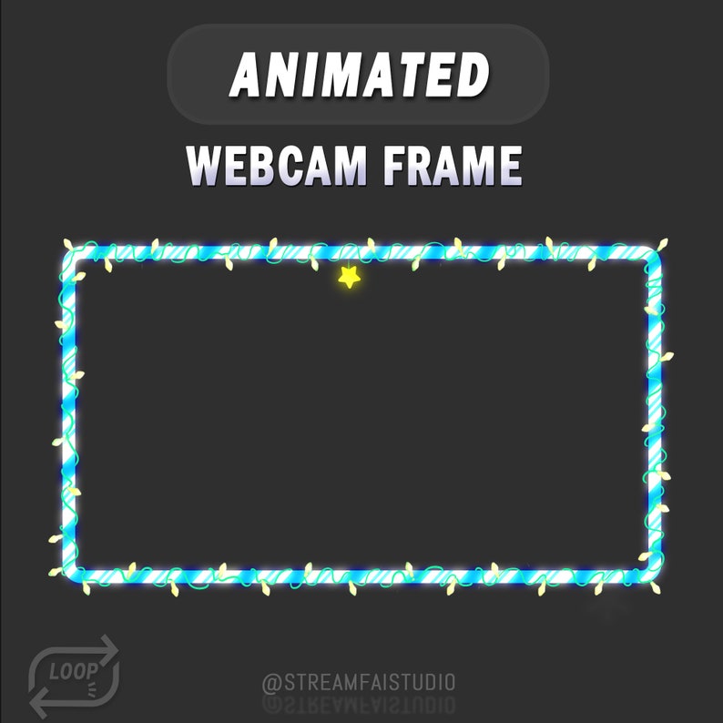 Animated Webcam Christmas Frame Overlay, Twitch Xmas Overlay, Christmas ...