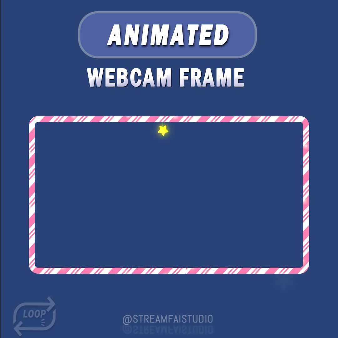 Animated Webcam Christmas Frame Overlay Twitch Xmas Overlay - Etsy