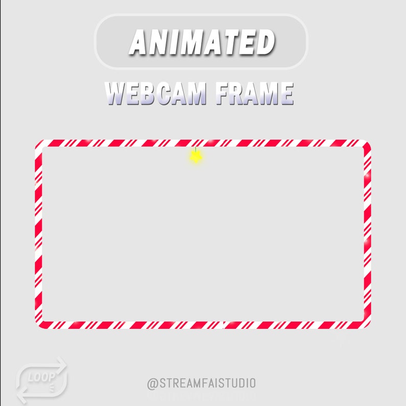 Animated Webcam Christmas Frame Overlay, Twitch Xmas Overlay, Christmas ...