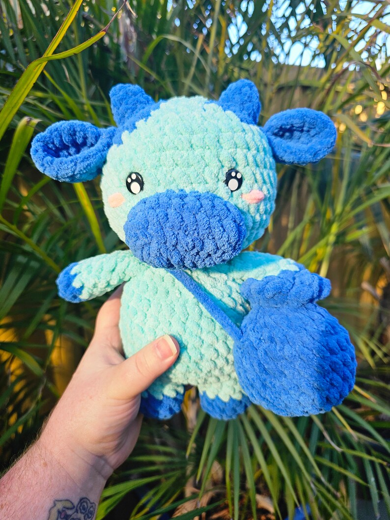 Blueberry Cow Crochet Plush Large Amigurumi Toy - Etsy