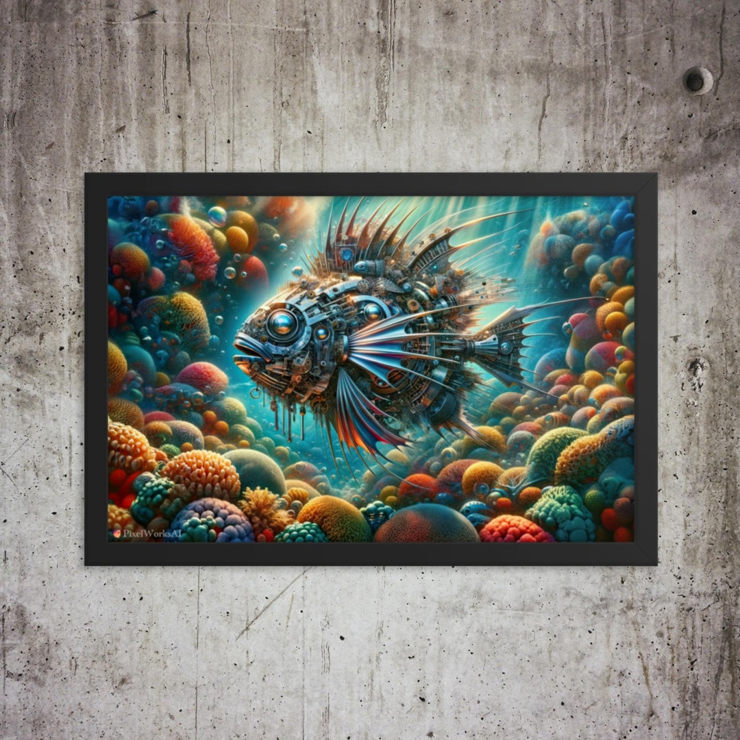 Oceanic Series mecha Fish 2 Framed Photo Paper Poster - Etsy
