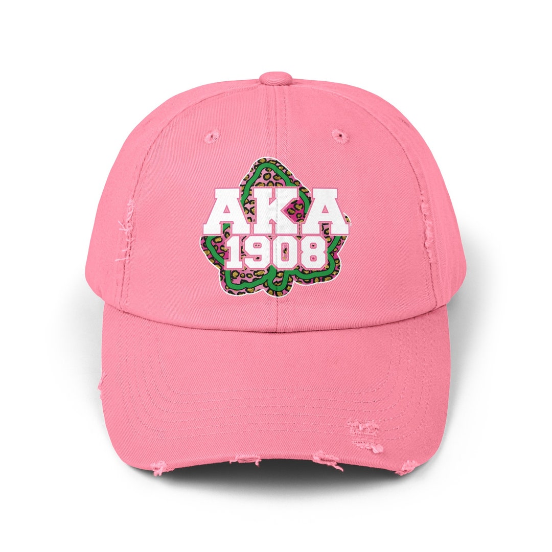 AKA 1908 Ivy Distressed Cap, Alpha Kappa Alpha Sorority Cap, 1908, Gift ...