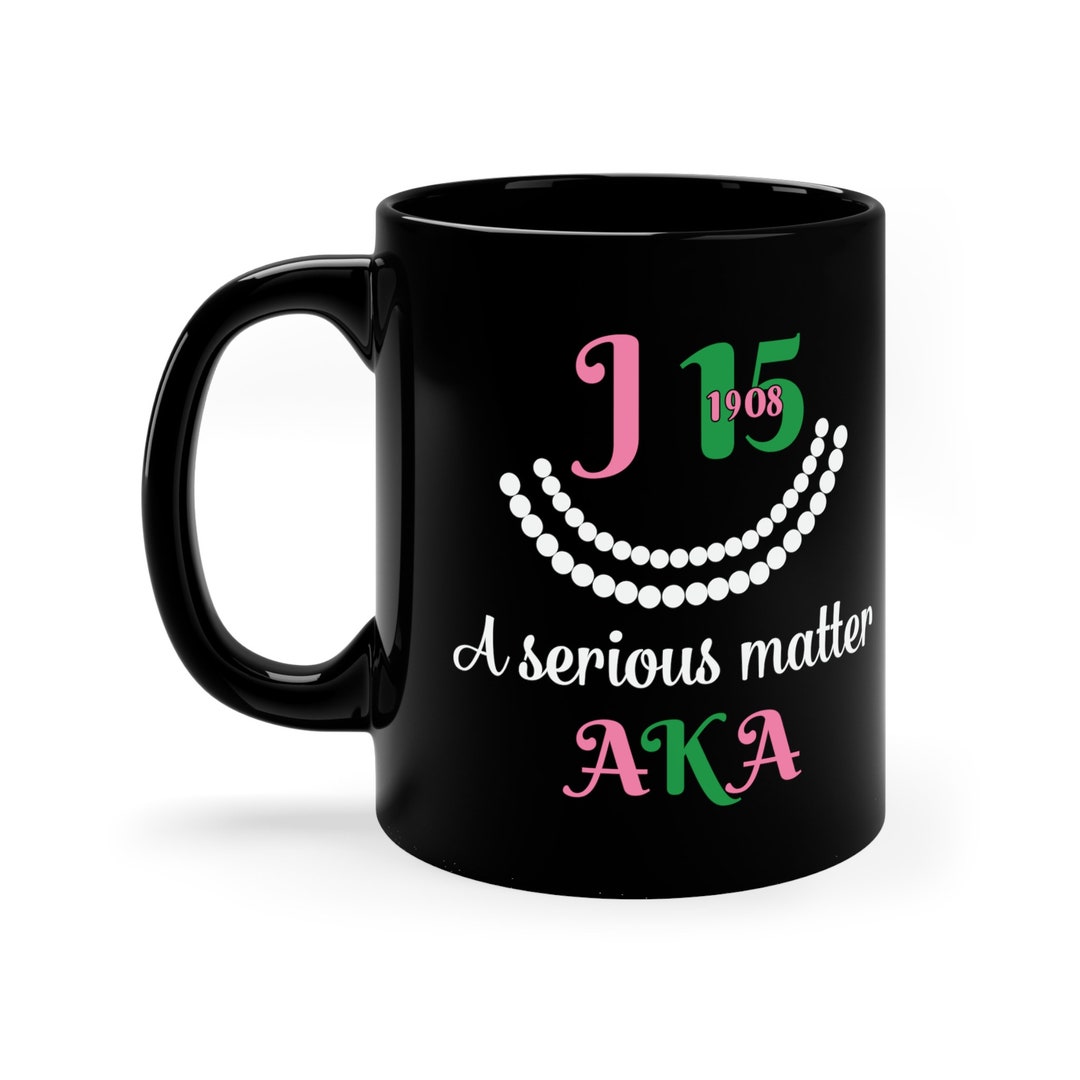 AKA Mug , J15 A Serious Matter AKA, Pearls, Pink and Green, Alpha Kappa ...
