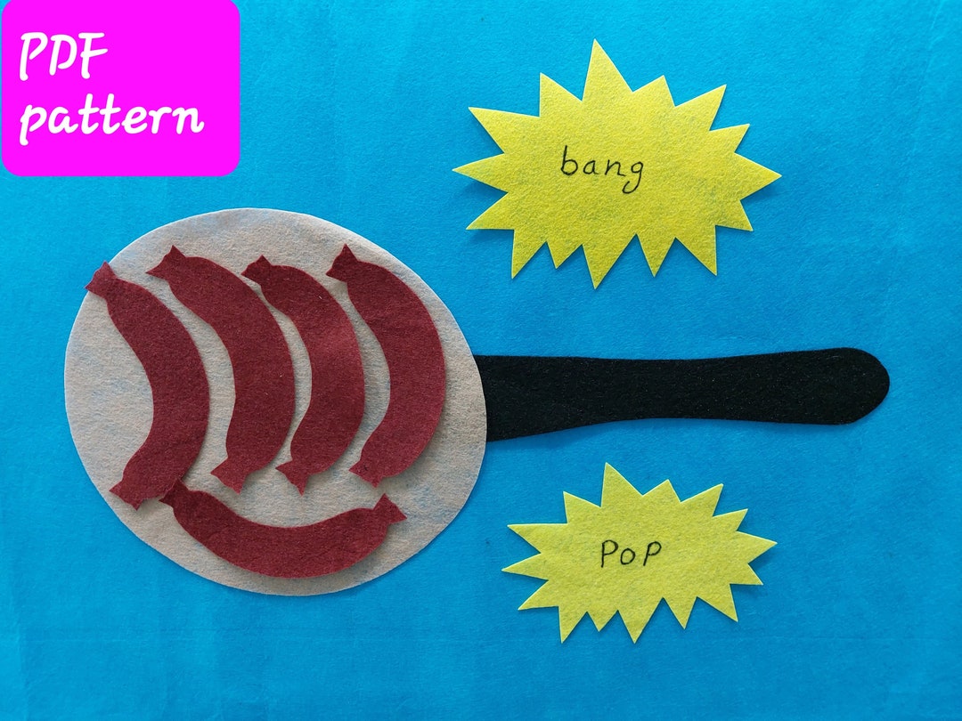 Five Fat Sausages Song Felt Board Pattern // Instant Download - Etsy