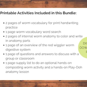Composting Worm Anatomy Mini Unit Study for Homeschool Co-ops and ...