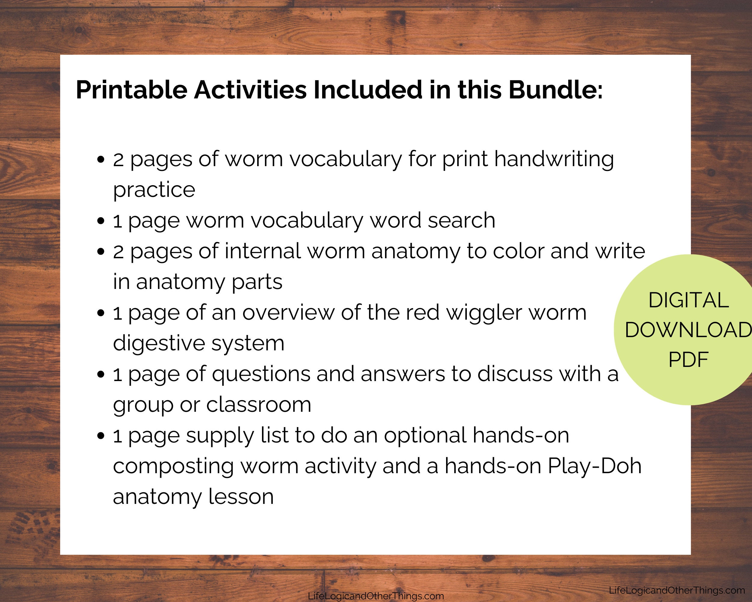 Composting Worm Anatomy Mini Unit Study for Homeschool Co-ops and ...