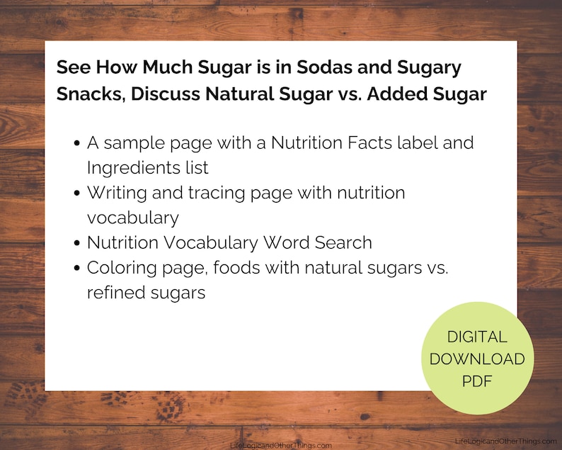 Unit Study on Nutrition Facts Labels and Ingredients List & Hands-on ...