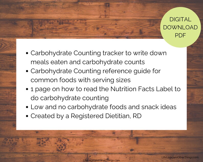 Blood Sugar Log & Carbohydrate Counting Tracker for Diabetes, Insulin ...
