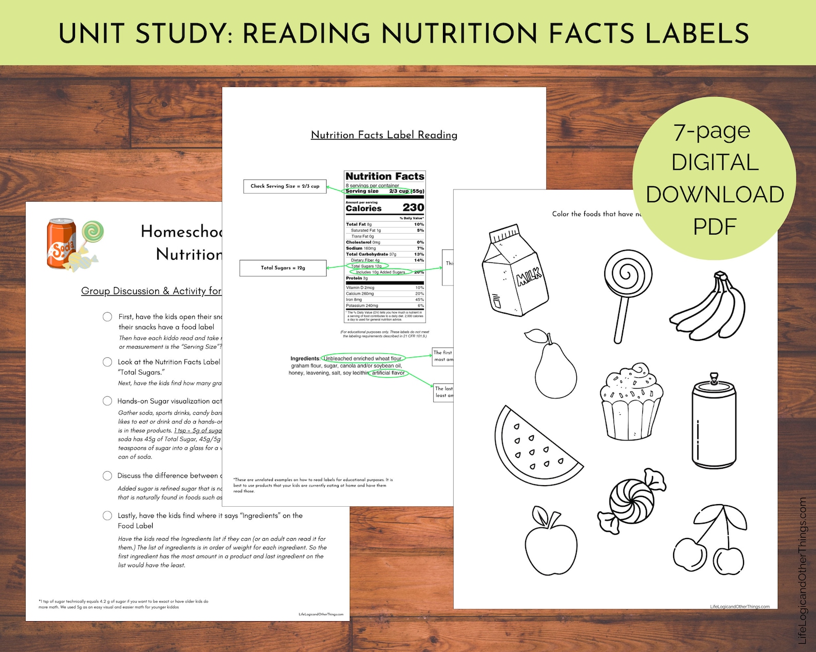 Unit Study on Nutrition Facts Labels and Ingredients List & Hands-on ...