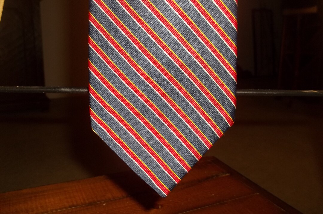 Men's Vintage Resilio Preppy 1970s Tie Necktie Red/blue Stripes 56x4 - Etsy
