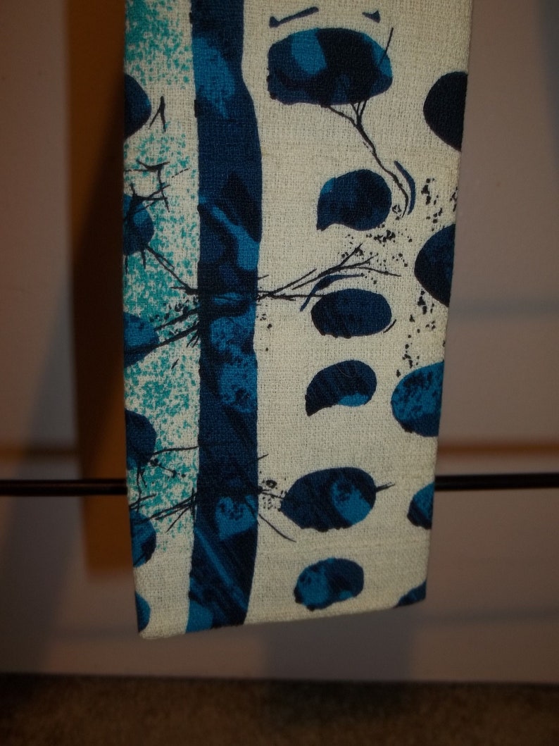 Vintage 1960s Kanaka Hawaii Men's Necktie Square Tip Funky Rare Teal ...