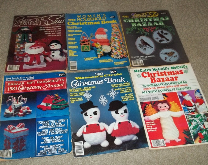 Lot of 6 Vintage 70s/80s Christmas Craft Magazines Mccalls Women's ...