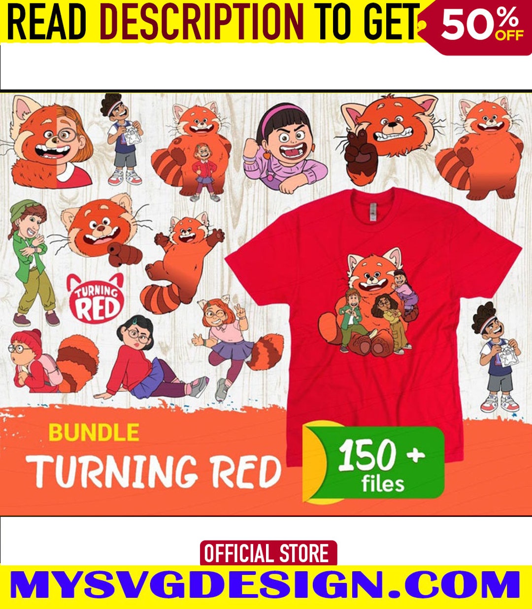 150 Turning Red Svg Bundle, Svg File, Files for Cricut and Silhouette ...