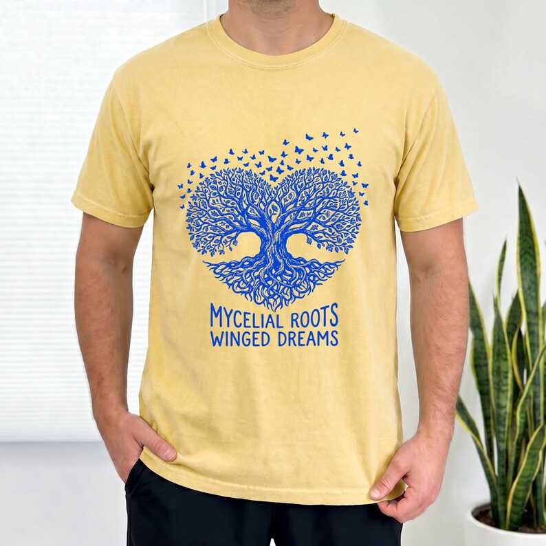 Mycelial Roots Tree Shirt | Comfort Colors Butterfly Nature Tee - Etsy
